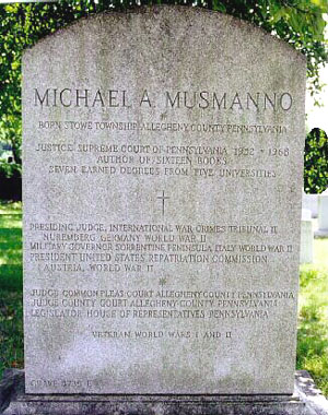 Musmanno, Michael Angelo. | WW2 Gravestone