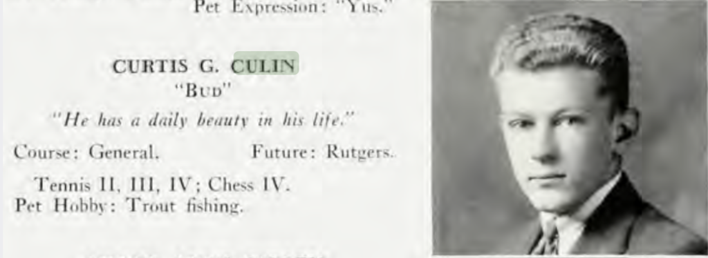 Culin, Curtis Grubb “Bud” and “Hedgerow Buster”. | WW2 Gravestone