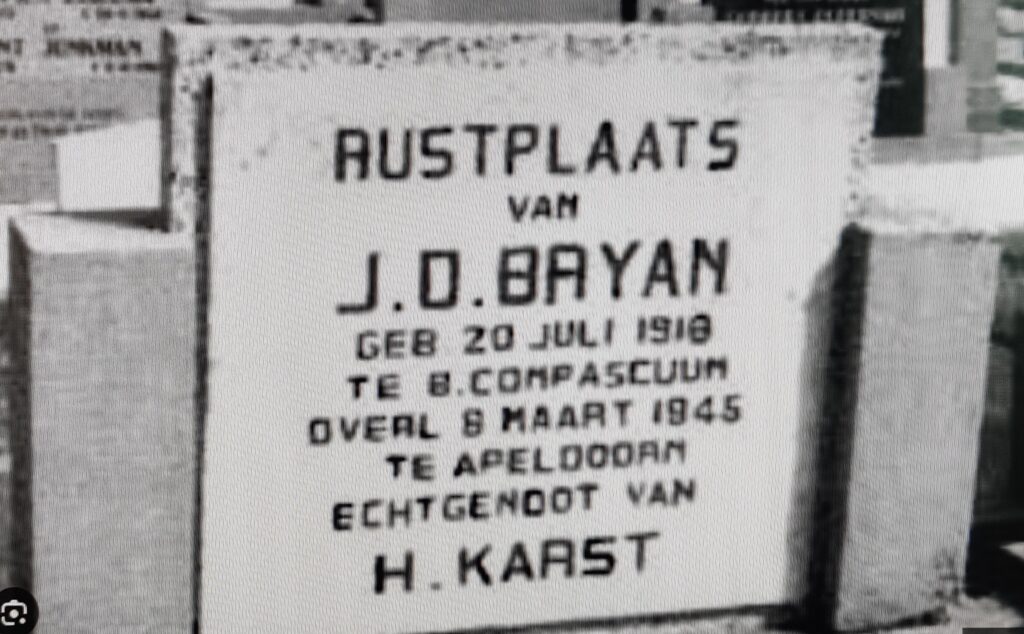 Brijan, Johann Diederich Frans. | WW2 Gravestone