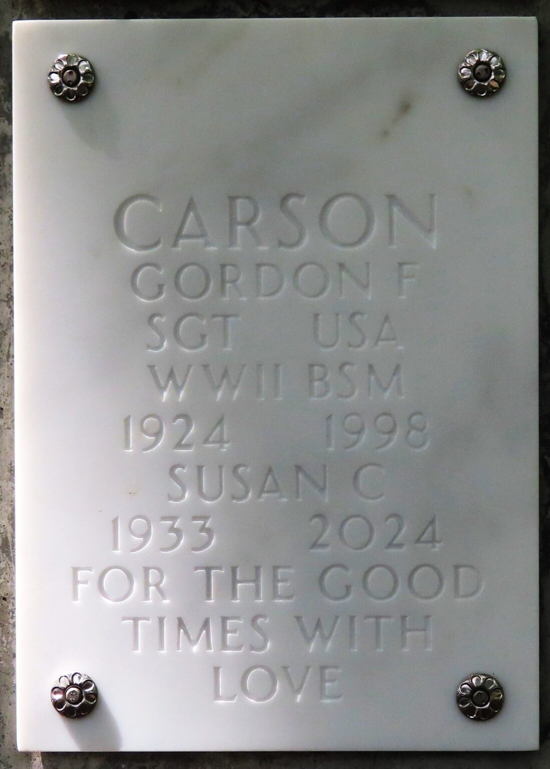 Carson Gordon Floyd ”Gordy”. | WW2 Gravestone