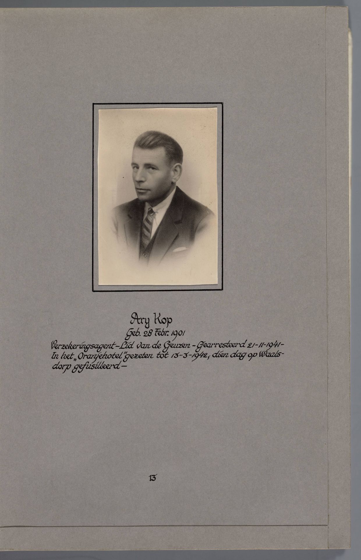 Kop, Arij. | WW2 Gravestone